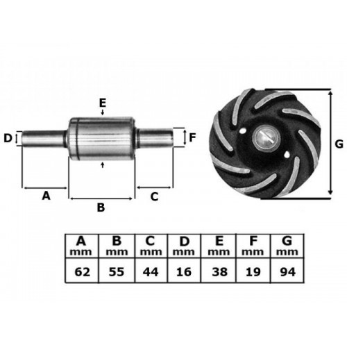 1090-PW15 Zestaw naprawczy pompy wody John Deere, RE11347, RE62659